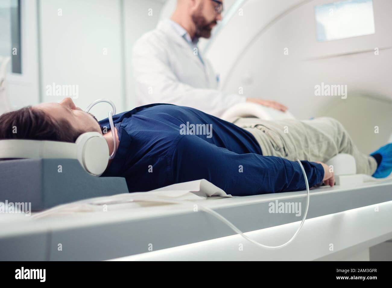 Patient visiting MRI procedure in a hospital Stock Photo - Alamy