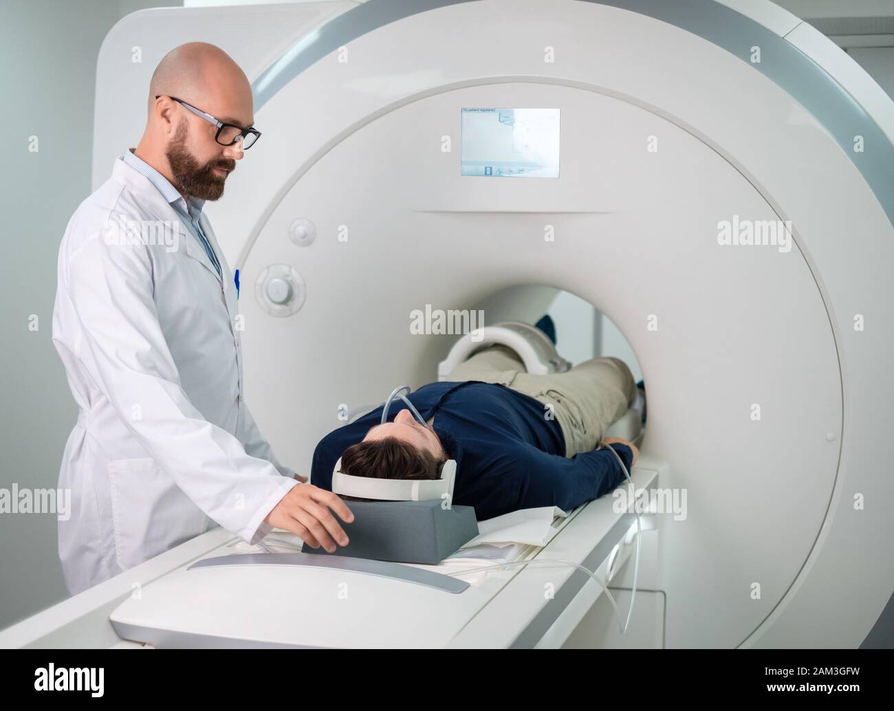 Patient visiting MRI procedure in a hospital Stock Photo - Alamy