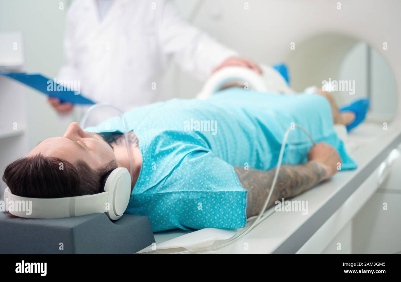Patient visiting MRI procedure in a hospital Stock Photo - Alamy
