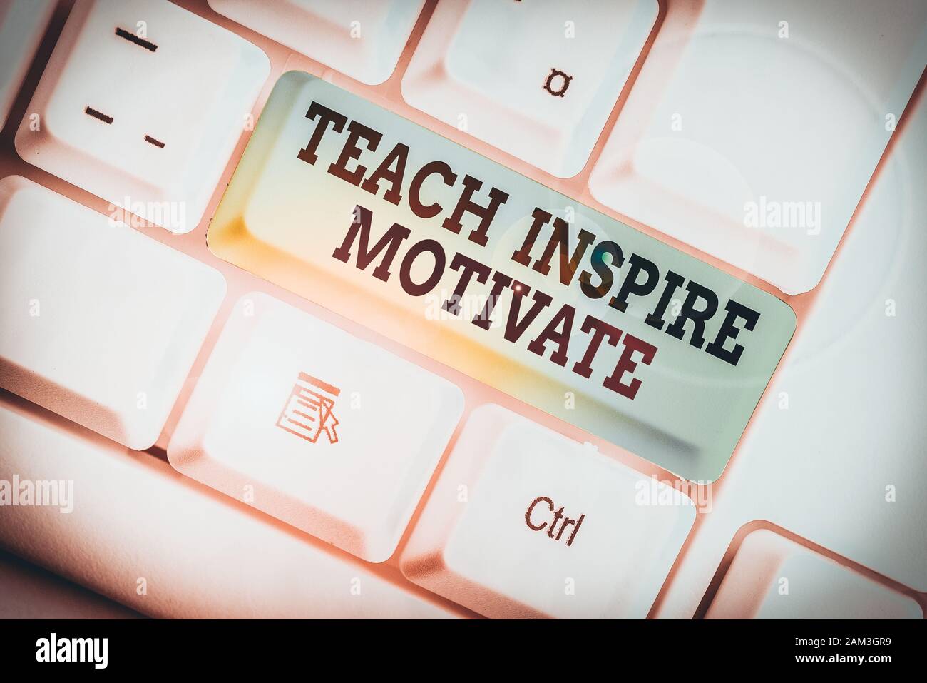 Handwriting text writing Teach Inspire Motivate. Conceptual photo Spark ...