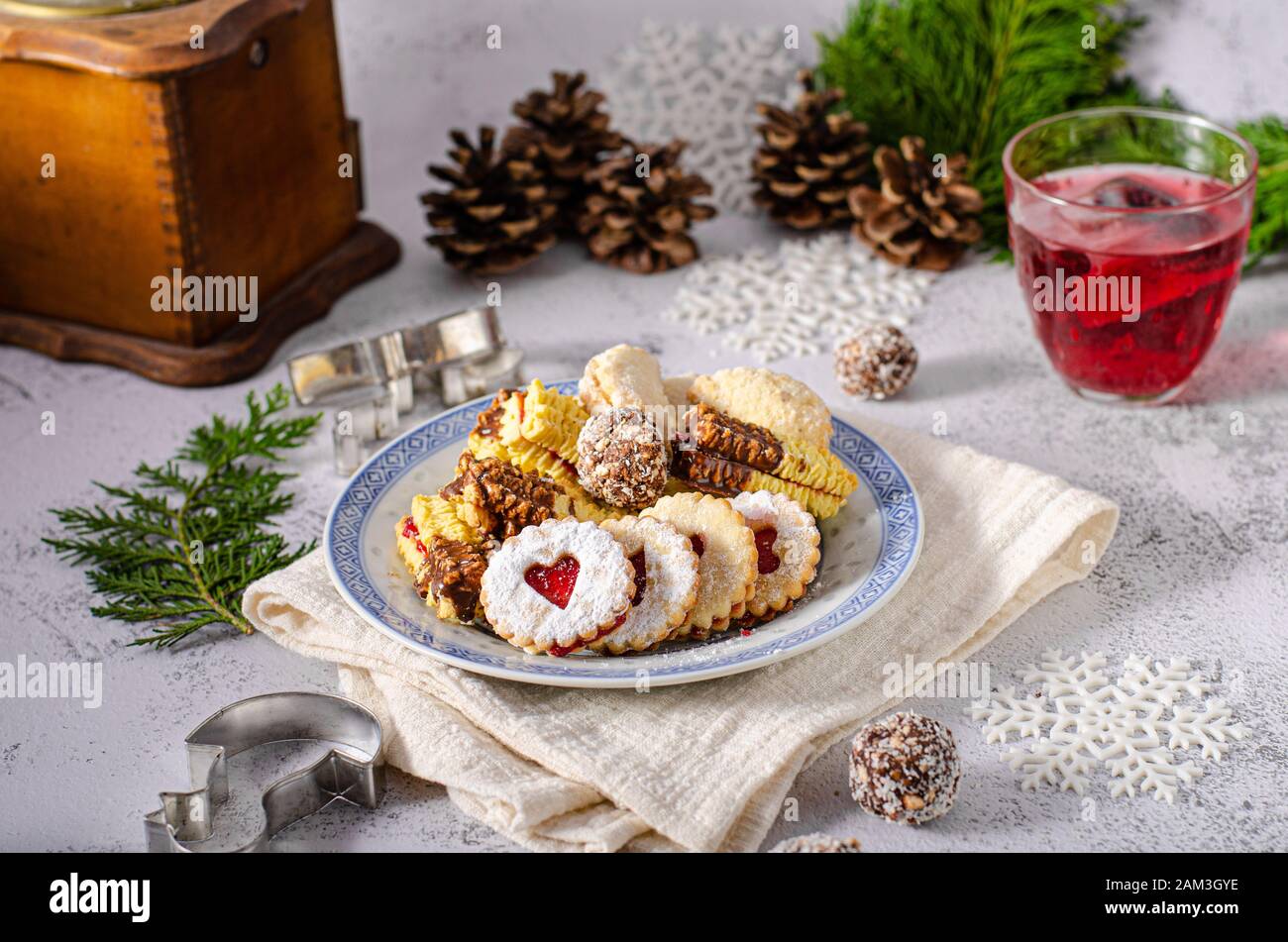 Traditional christmas czech cookies, vintage styled photo Stock Photo ...