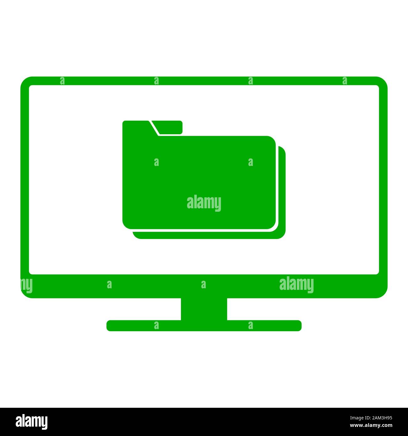 Folder and screen Stock Photo - Alamy