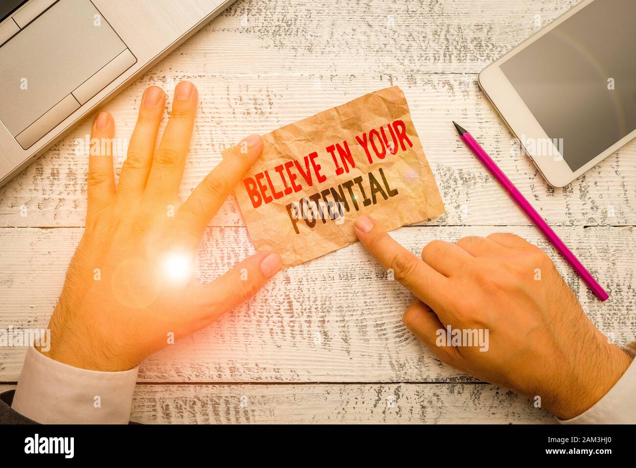 Word writing text Believe In Your Potential. Business photo showcasing ...