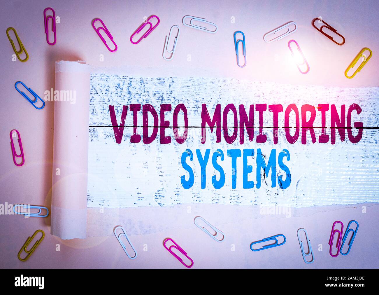 Handwriting text Video Monitoring Systems. Conceptual photo ...