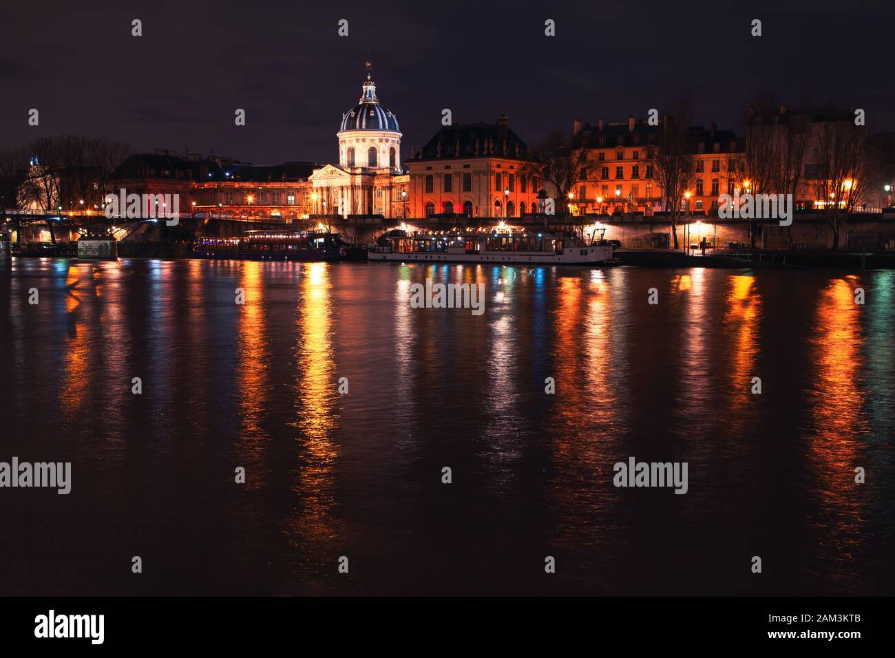Cityscape with les invalides and seine river hi-res stock photography ...