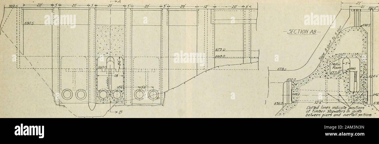 Electrical news and engineering . 4—Construction view of spillway ...