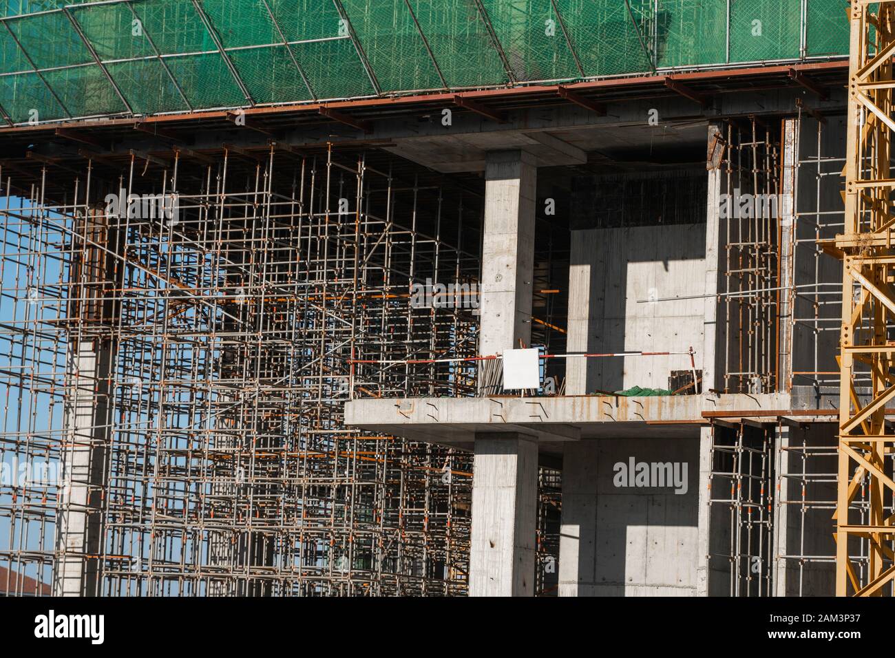 Building and Construction Site in progress. Building construction site ...