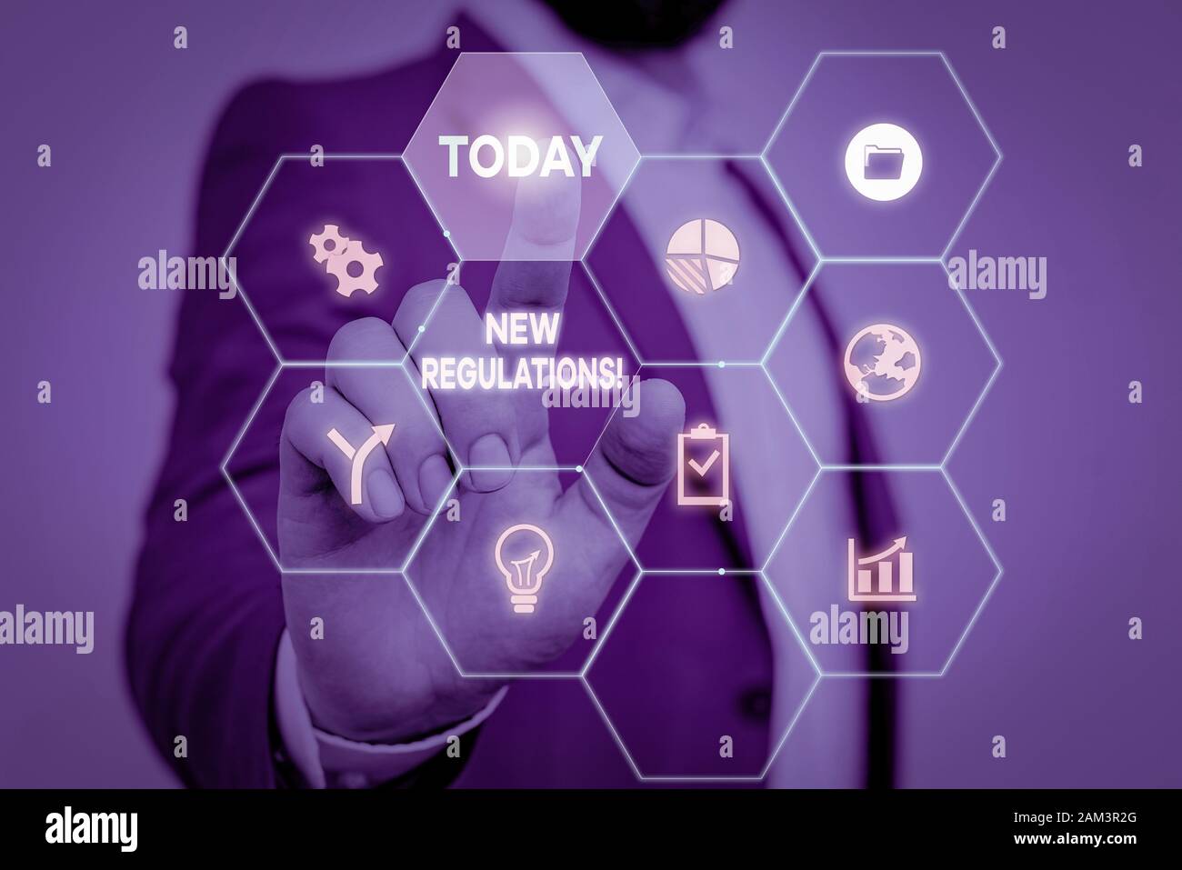 Handwriting text writing New Regulations. Conceptual photo rules made ...