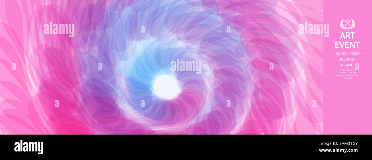 Art event invitation template. Abstract background. 3d vector ...