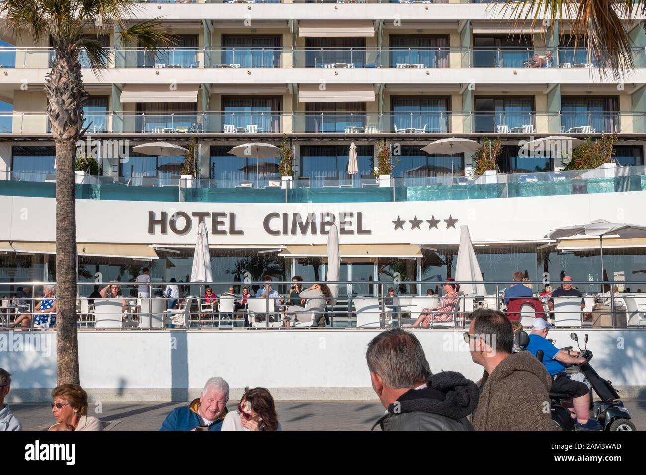 Benidorm, Alicante Province, Spain, Hotel Cimbel, the external view ...