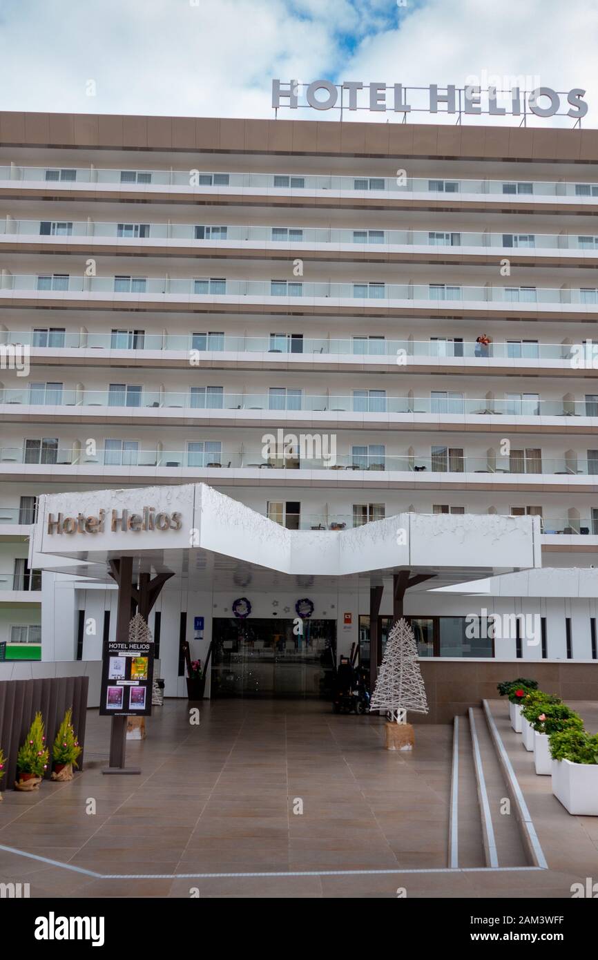 Benidorm New Town, Alicante Province, Spain, Hotel Helios external view ...