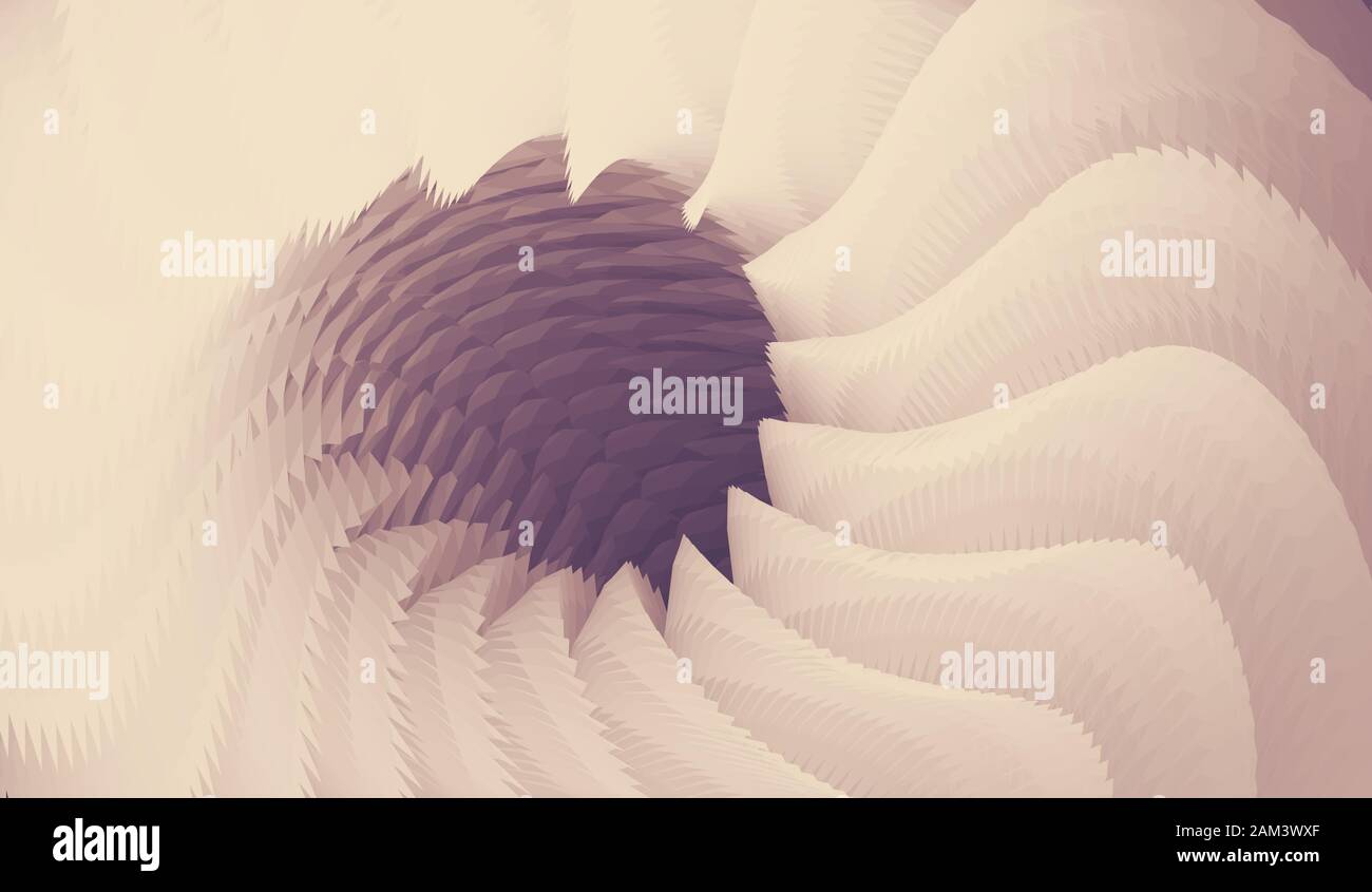 Concentric abstract pattern created from repetitive elements. 3d vector ...