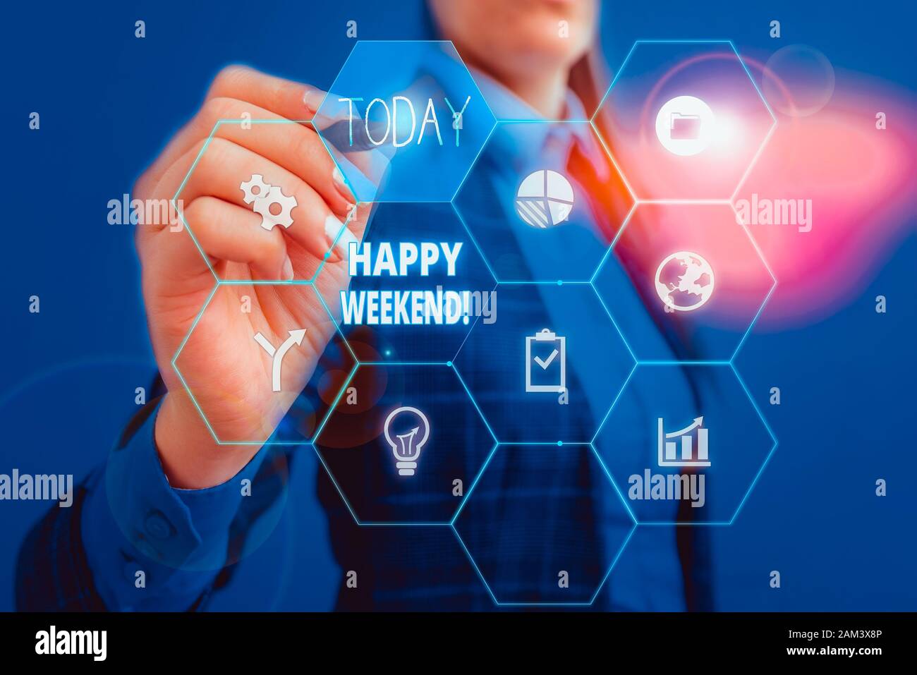 Text sign showing Happy Weekend. Business photo showcasing something ...