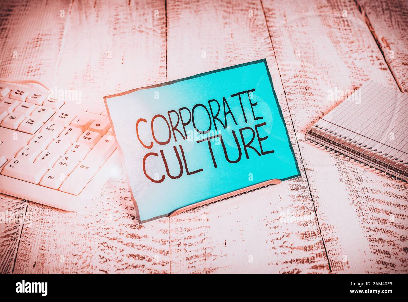 Writing note showing Corporate Culture. Business concept for pervasive ...