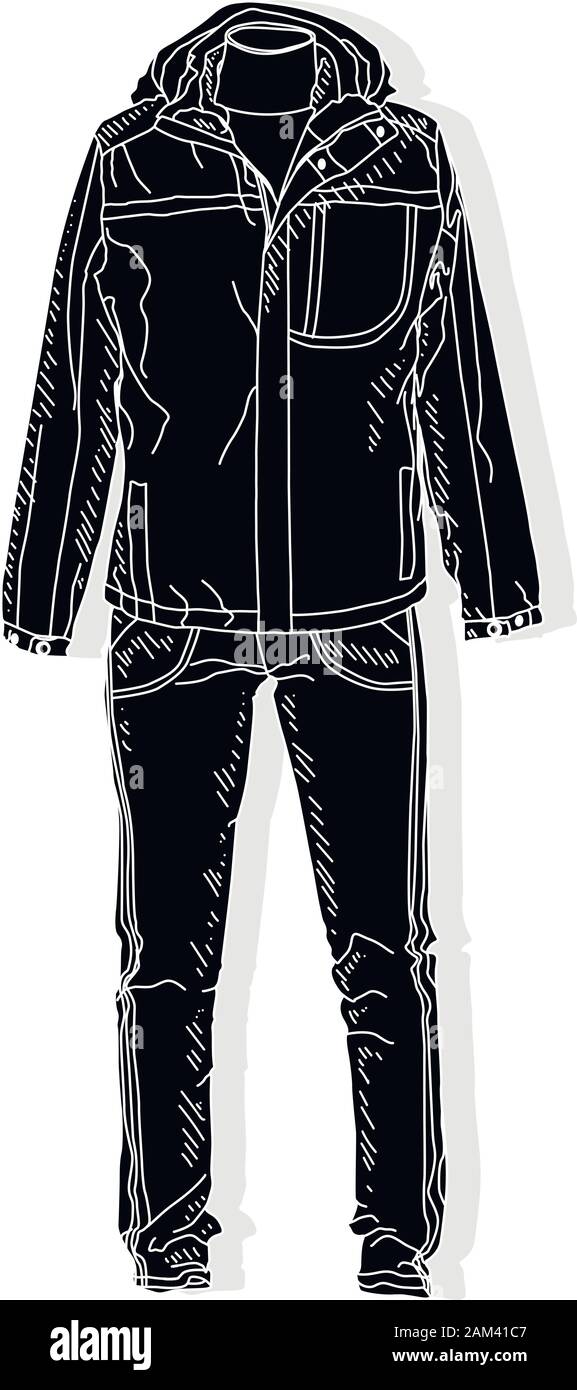 Sport suit. Vector isolated illustration of sport suit monochrome on ...