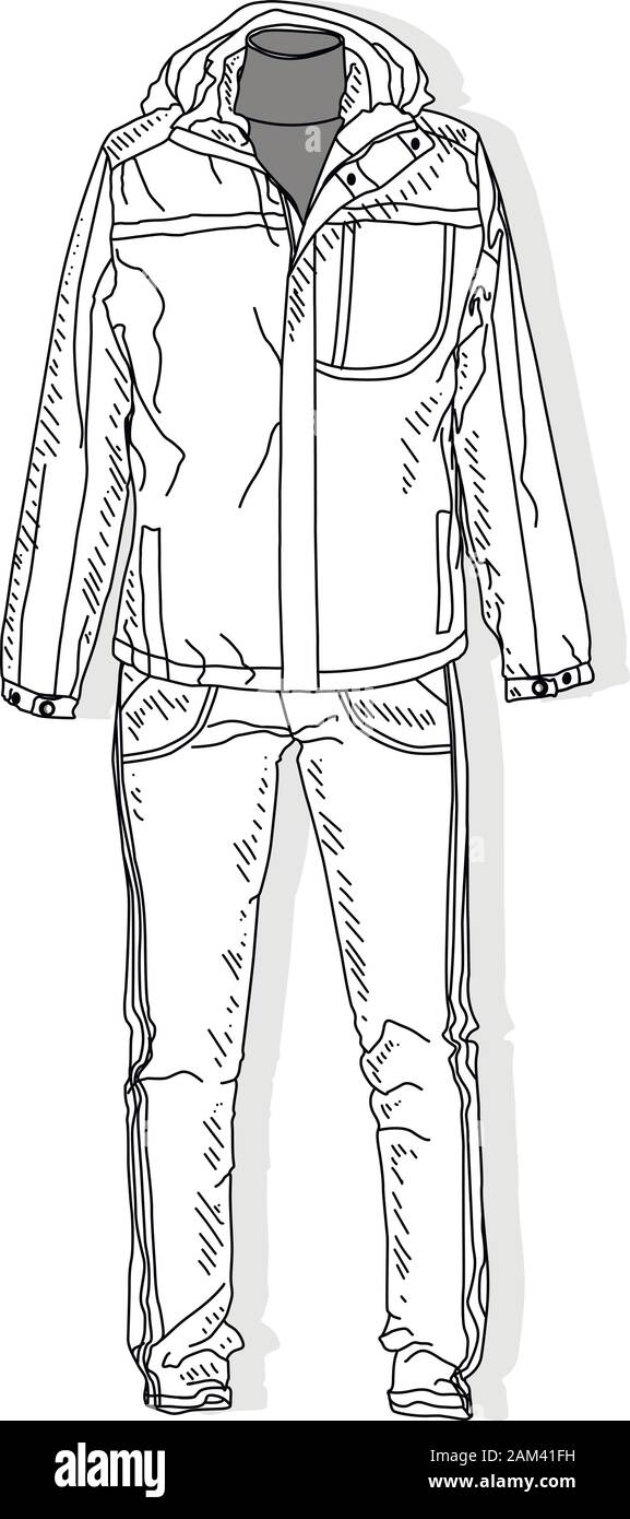 Sport suit. Vector isolated illustration of sport suit monochrome on ...