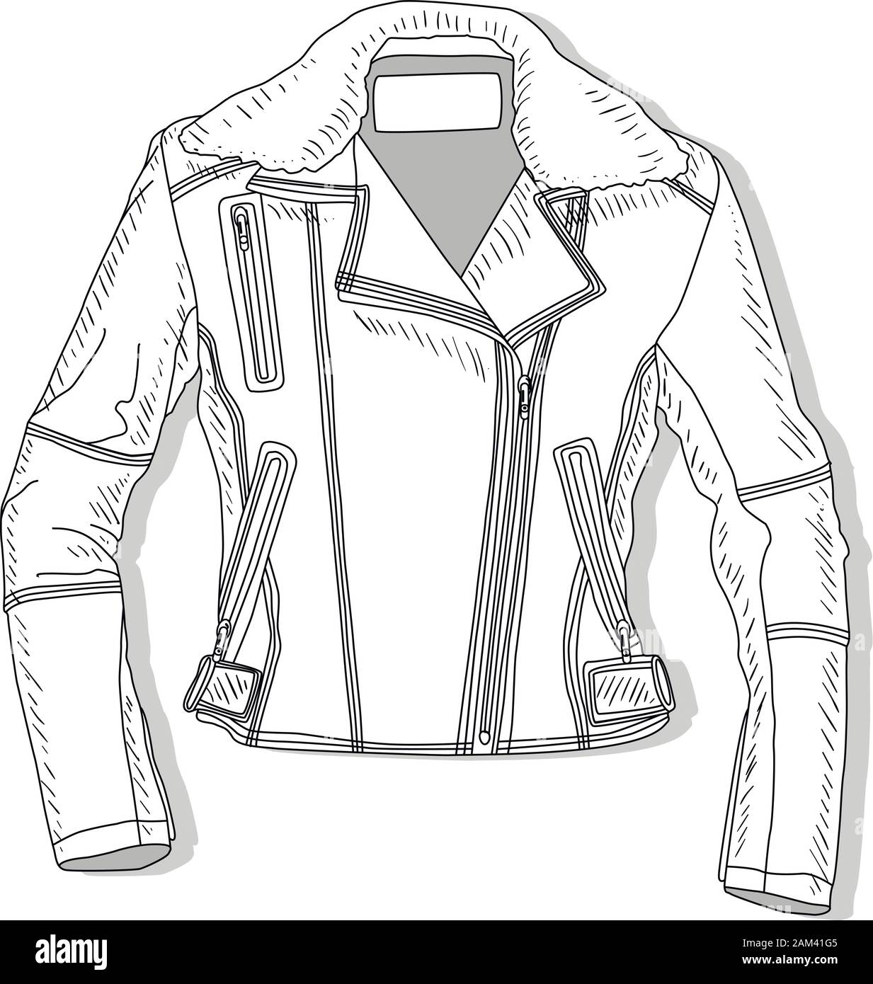 Pilot jacket. Bomber. Vector illustration of female pilot jacket on ...