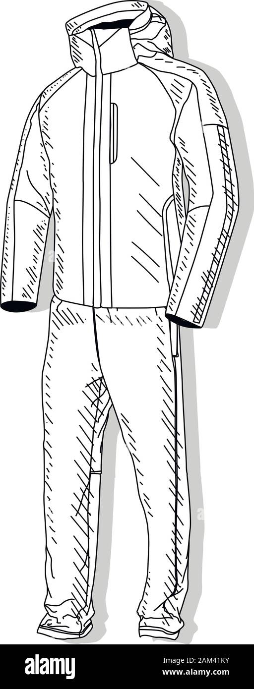 Sport suit. Vector isolated illustration of sport suit monochrome on ...
