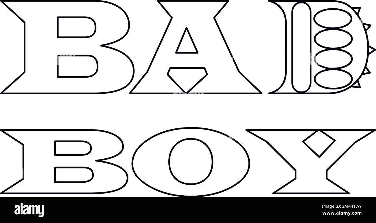 Bad boy.Typography slogan for t-shirts, hoodies. Isolated Stock Vector ...