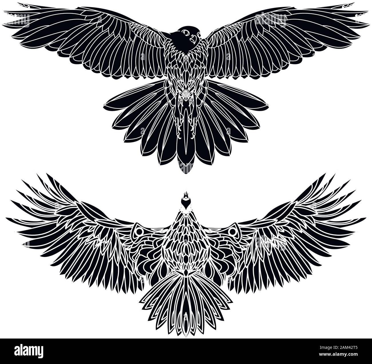 Eagle flying vector monochrome isolated illustration. Bird Stock Vector ...