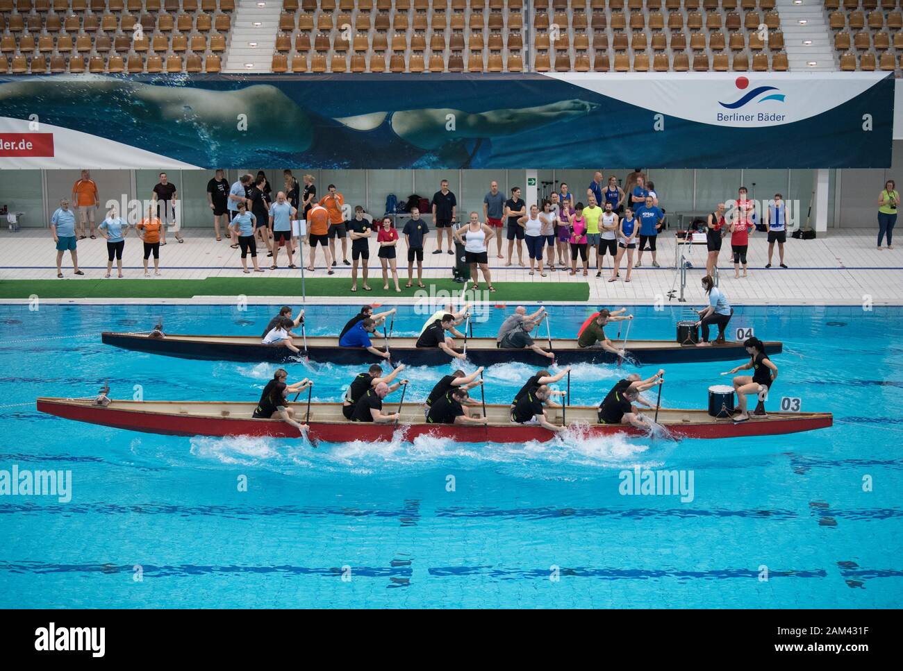 Berlin, Germany. 11th Jan, 2020. Two teams compete against each other ...