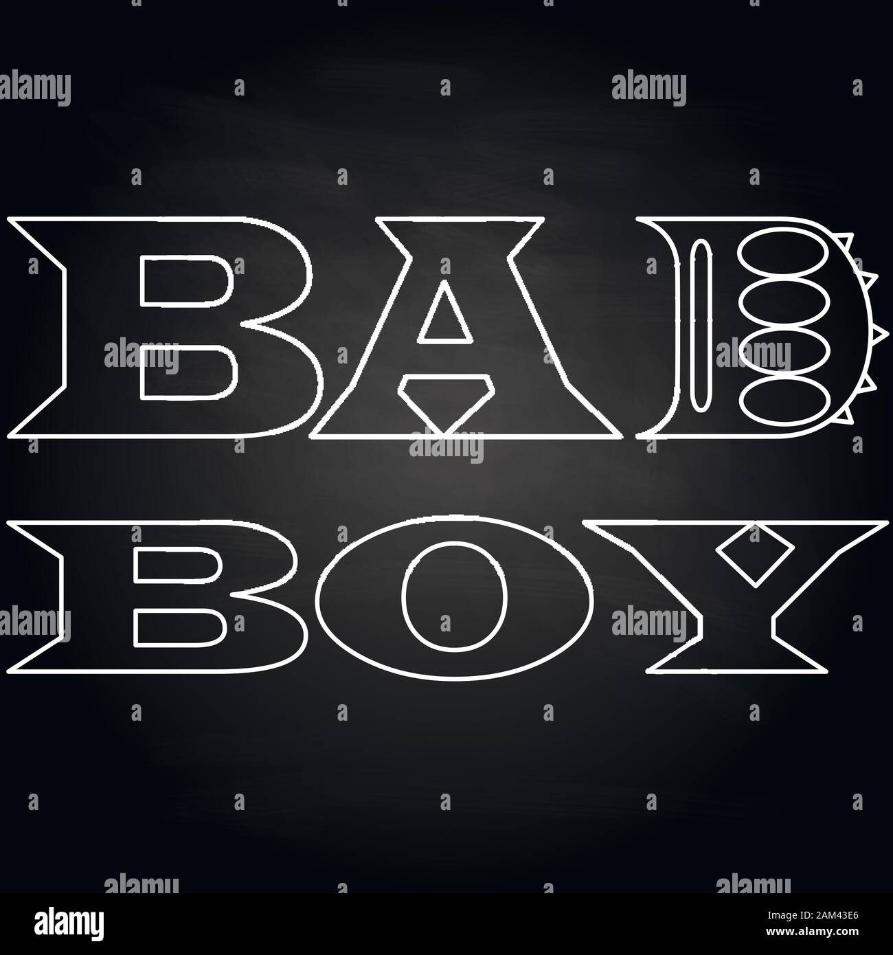 Bad boy.Typography slogan for t-shirts, hoodies. Isolated Stock Vector ...