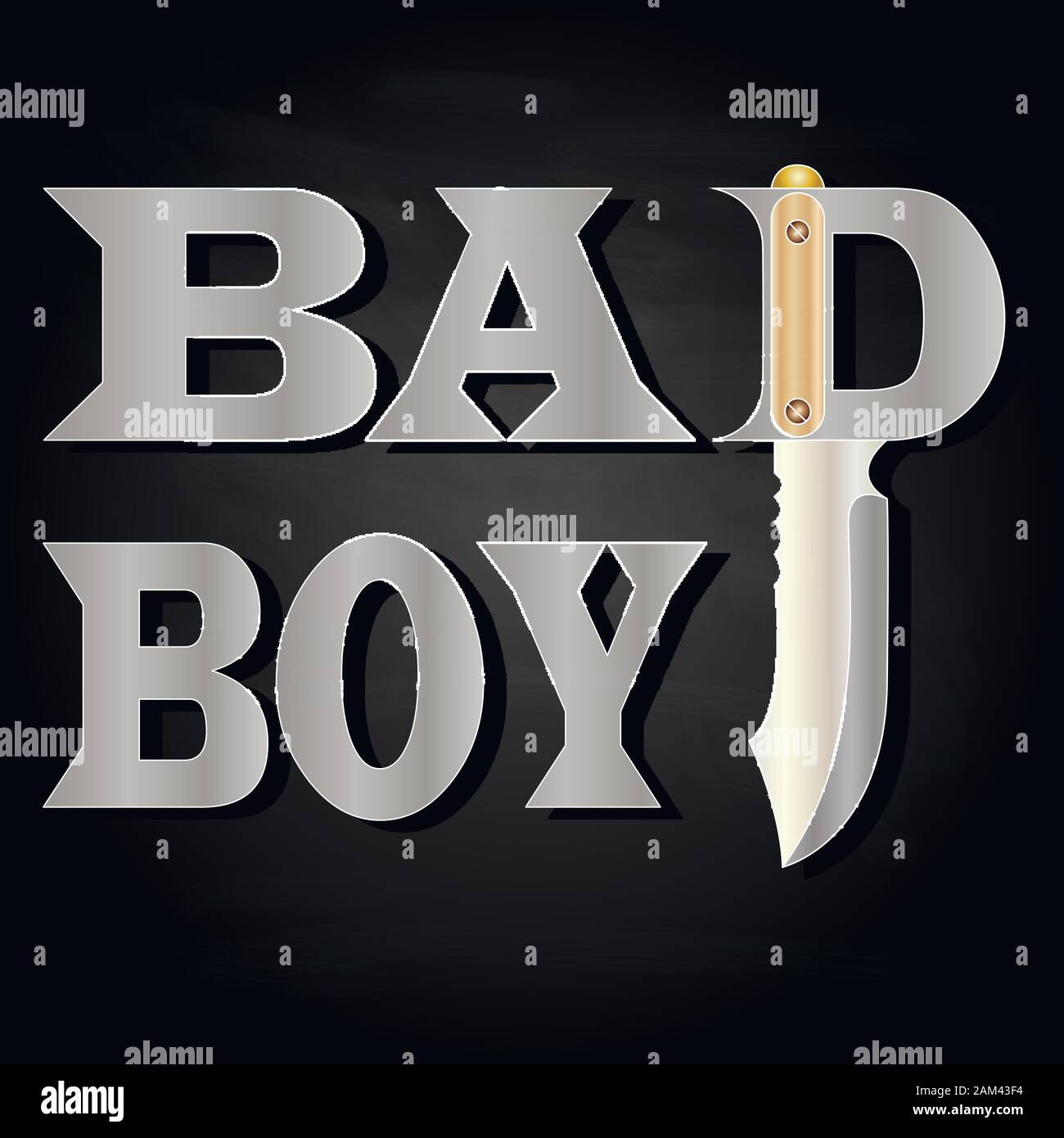 Young boy knife Stock Vector Images - Alamy