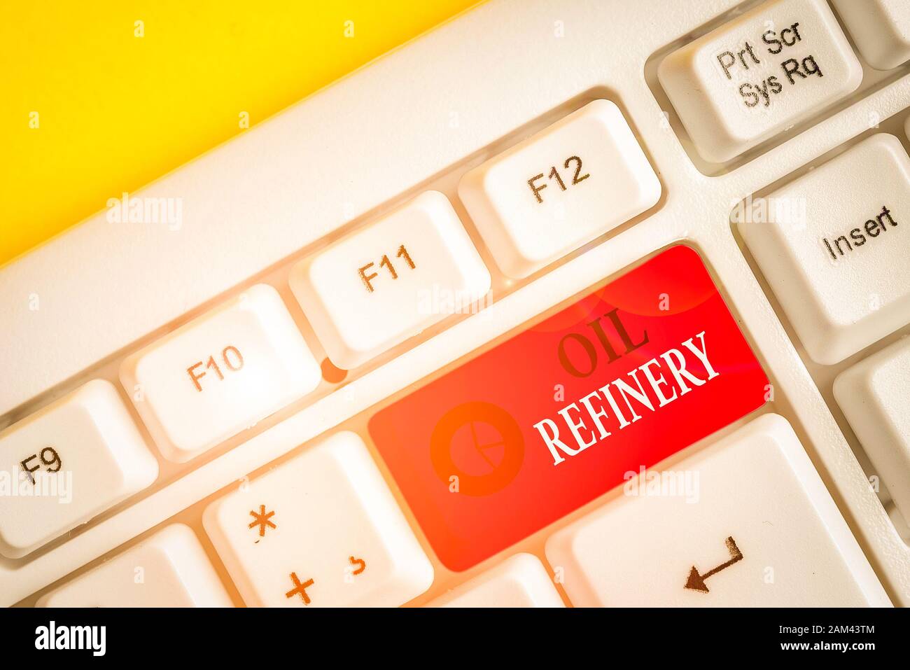 Text sign showing Oil Refinery. Business photo showcasing industrial ...