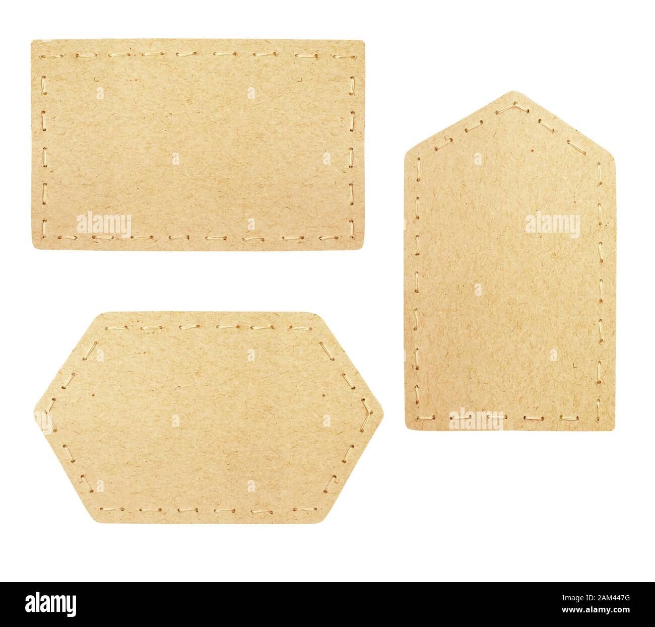 Set of cardboard labels isolated on white Stock Photo - Alamy