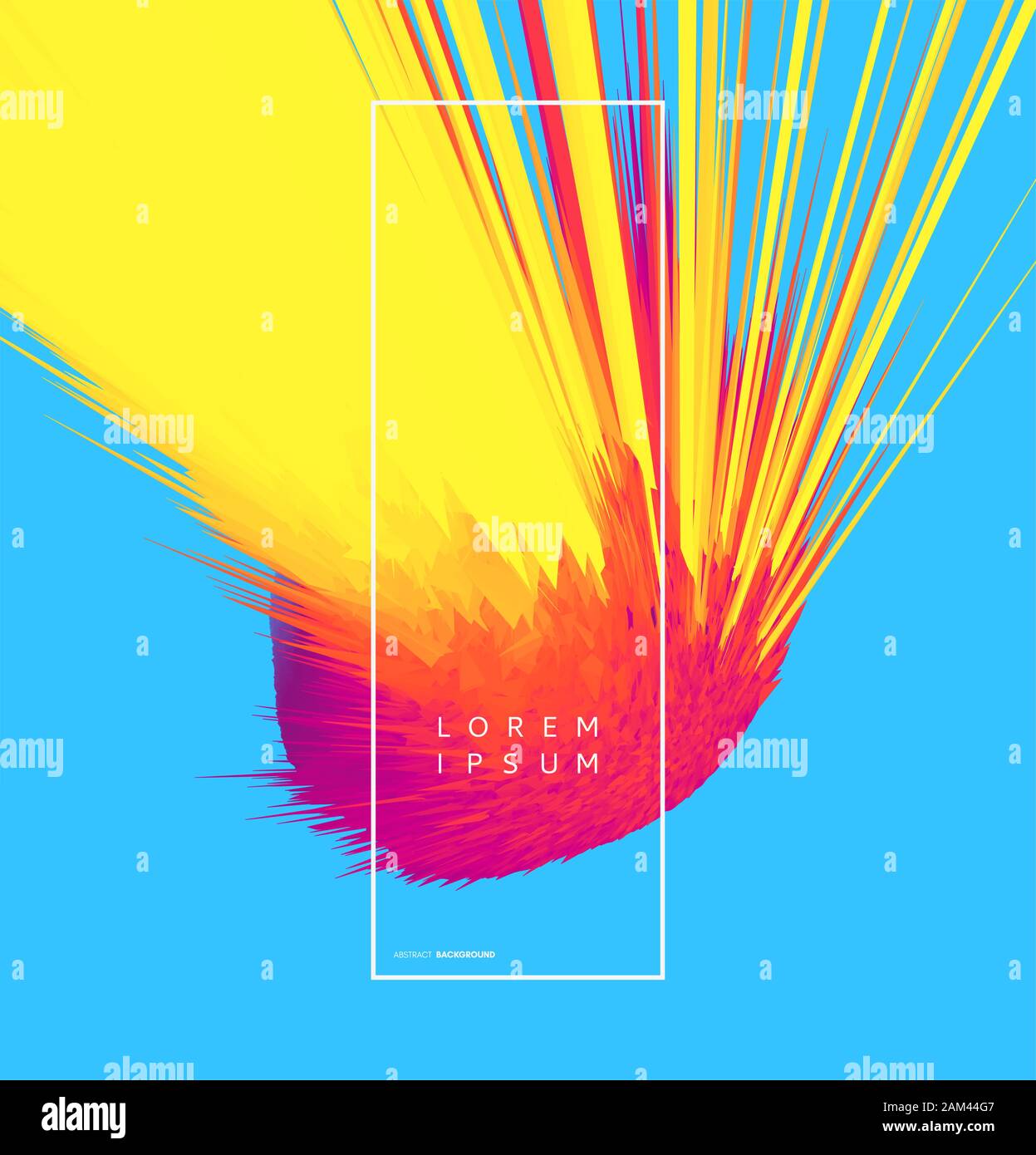 Background with exploding rays. Abstract vector illustration with ...