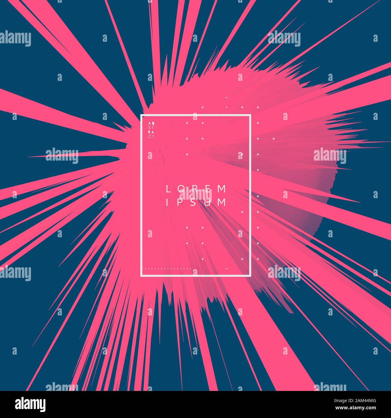 Background with exploding rays. Abstract vector illustration with ...