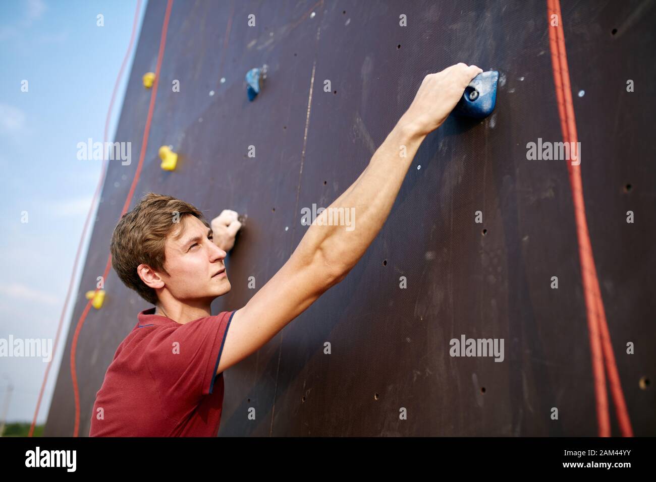Artificial climbing wall hi-res stock photography and images - Alamy