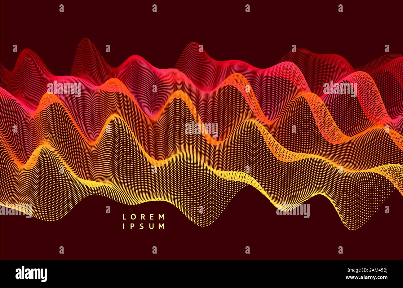 Wave background. Abstract vector illustration. 3d technology style ...