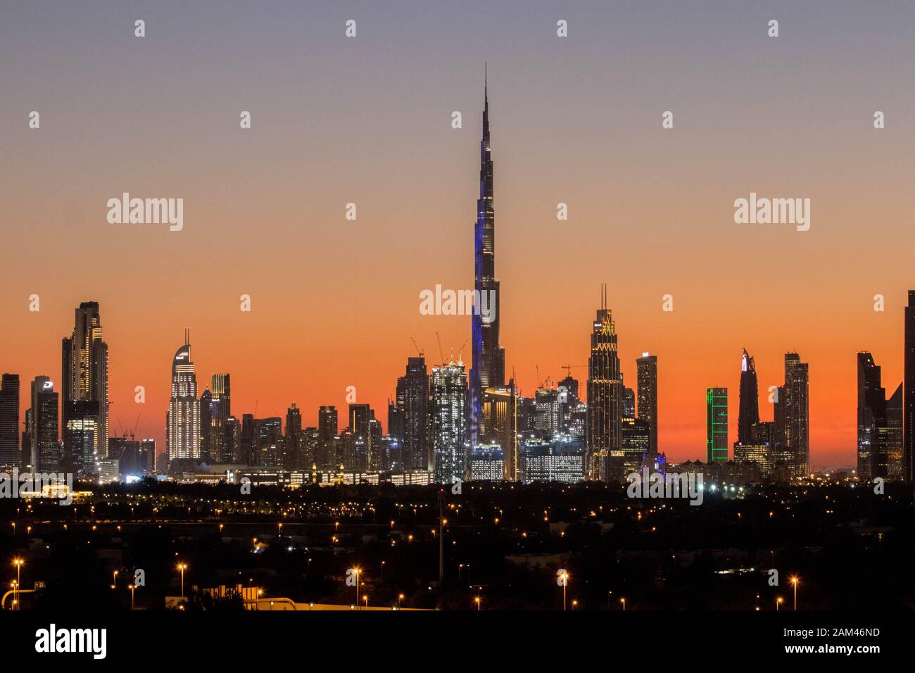 Dubai Skyline UAE Stock Photo - Alamy