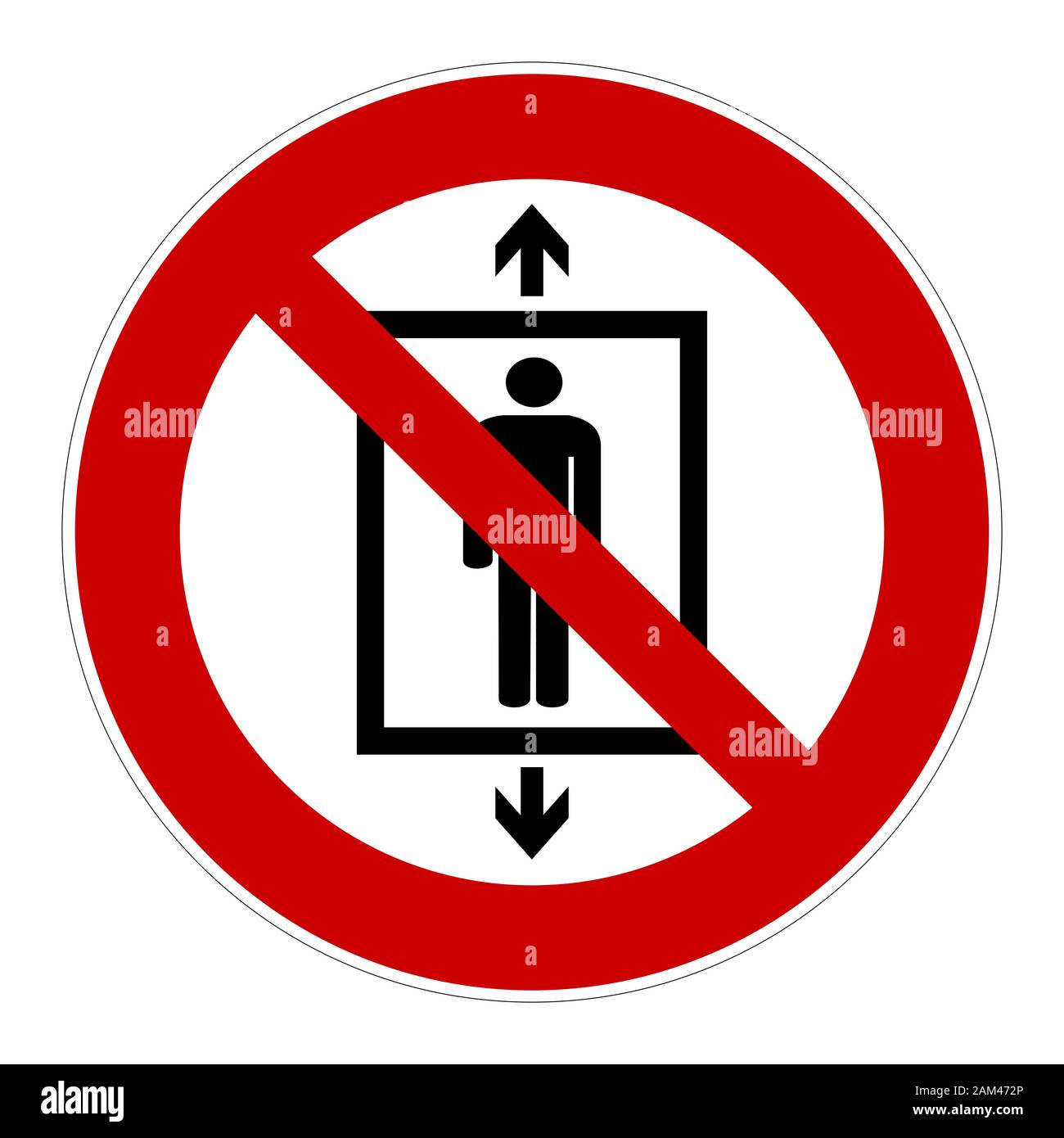 Do not use this lift for people sign Stock Photo - Alamy