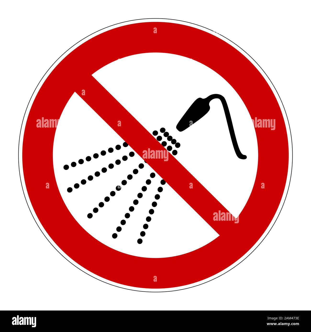 Do not sprinkle water sign Stock Photo - Alamy