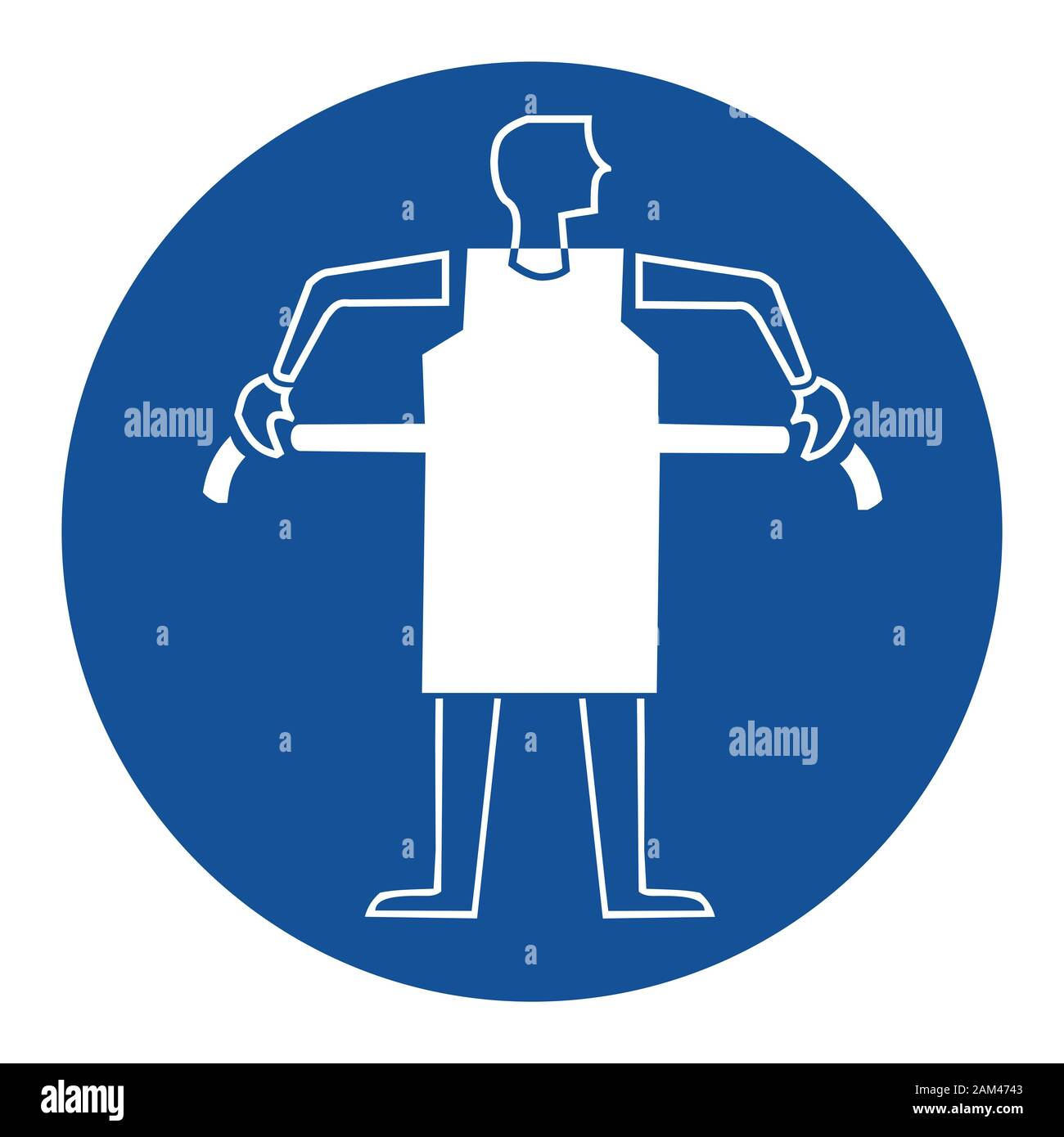 Wear protective apron mandatory sign Stock Photo - Alamy