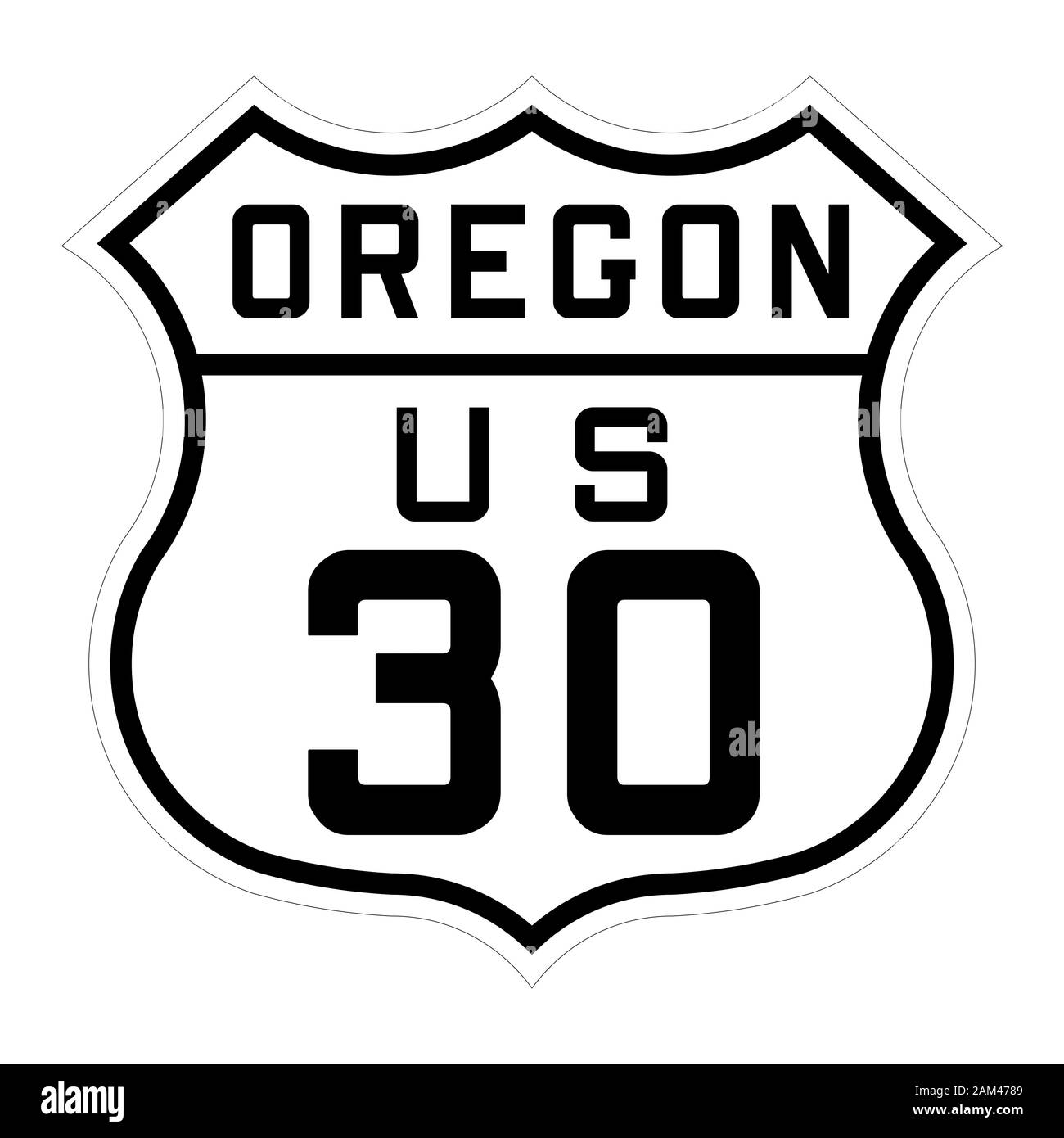 Oregon us route 30 sign Stock Photo - Alamy