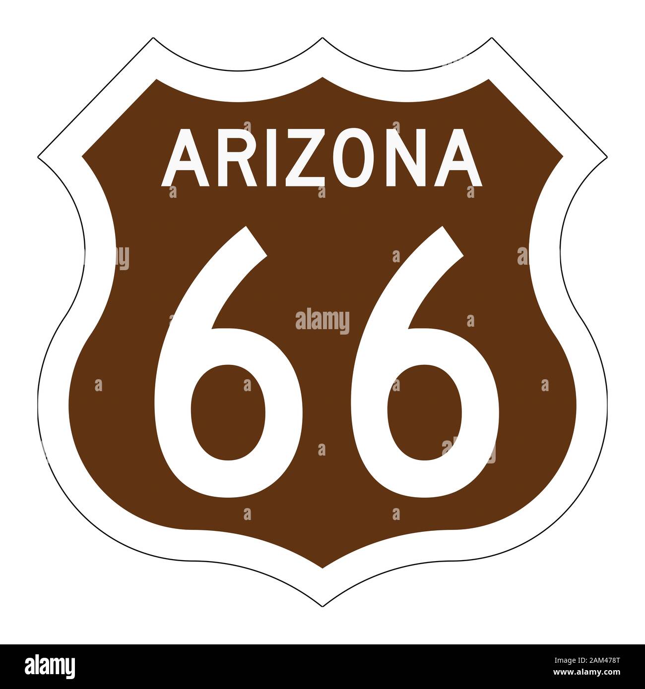 Arizona us route 66 sign Stock Photo - Alamy