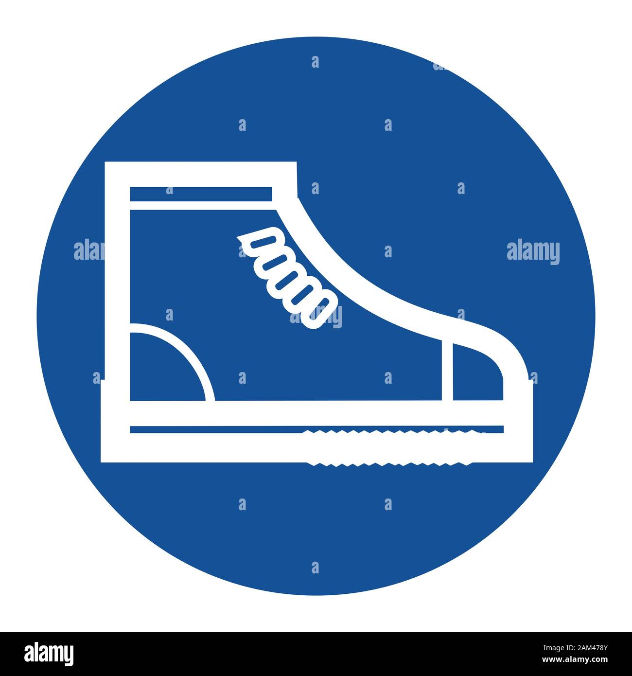 Wear foot protection safety sign Stock Photo - Alamy