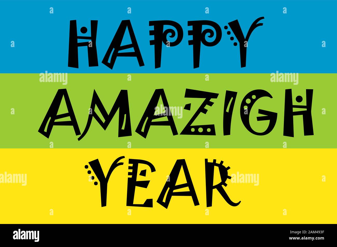 new year vector illustration,happy new berber year, greeting ...