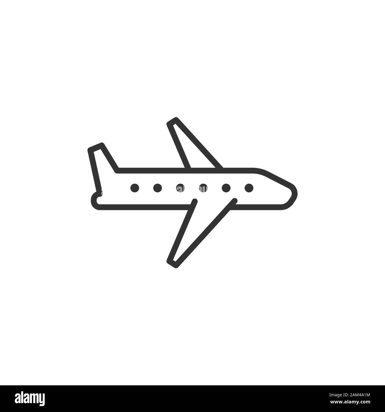 White Airplane Icon