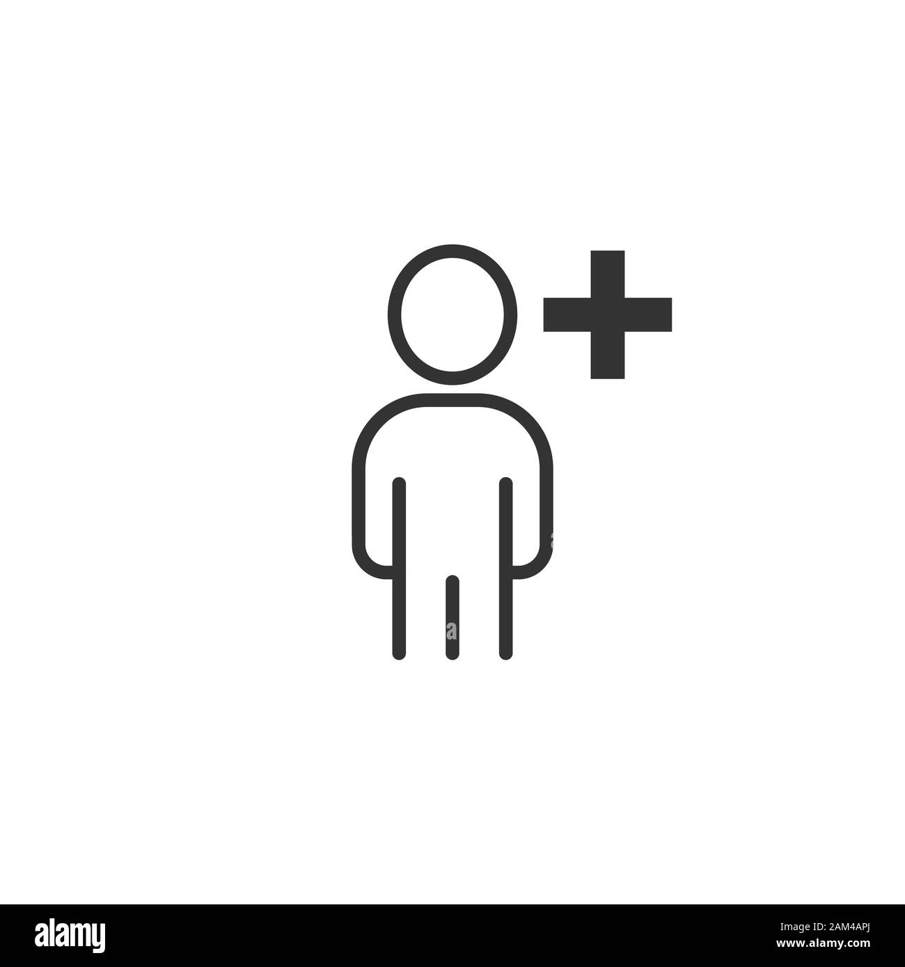 People with plus icon in flat style. Staff vector collection ...
