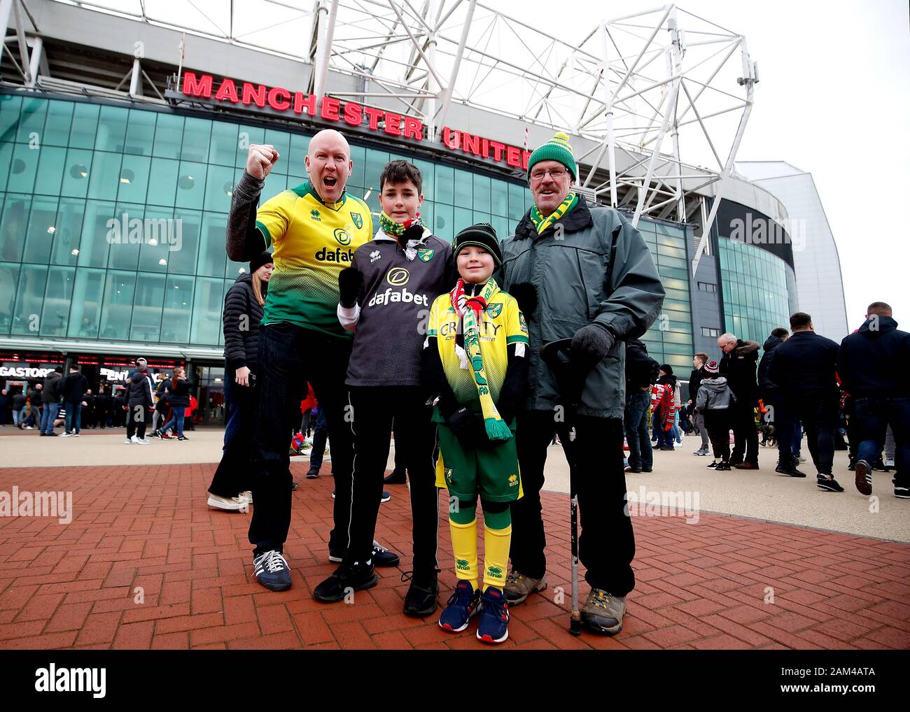 Norwich City fans show support for their team outside the ground ahead ...