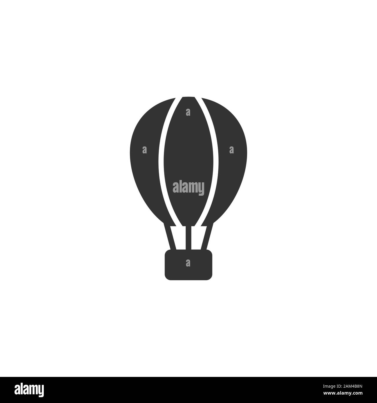 Air balloon icon in flat style. Aerostat vector illustration on white ...