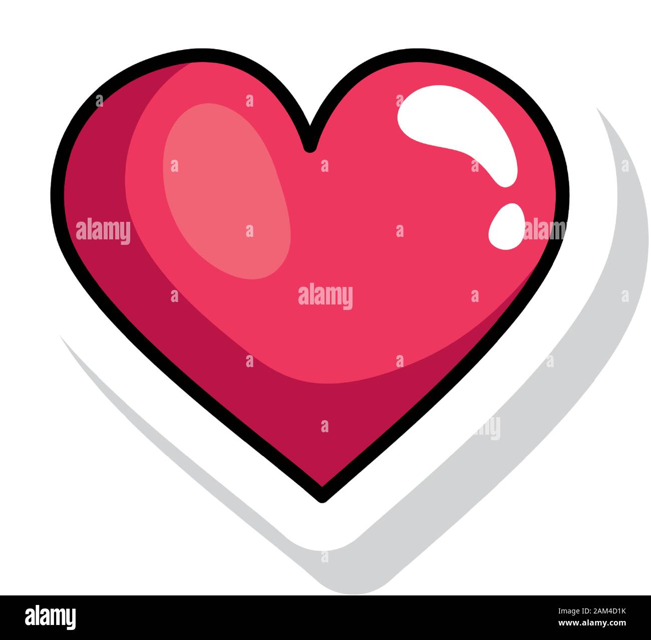heart love pop art style icon Stock Vector Image & Art - Alamy
