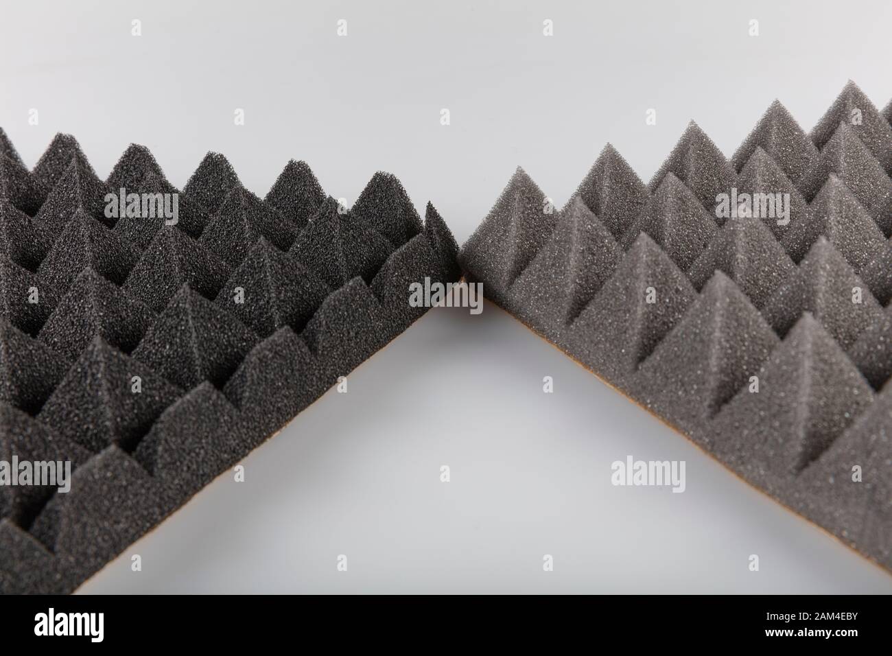 Sound proof Acoustic black gray foam absorbing, pyramid style padding ...