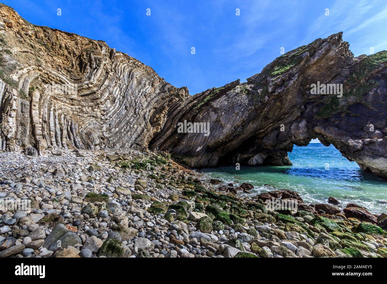stairhole, lulworth crumple, lulworth cove, jurassic coast, southern ...