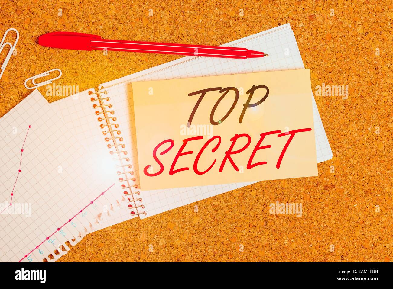 Handwriting text Top Secret. Conceptual photo protected by a high ...