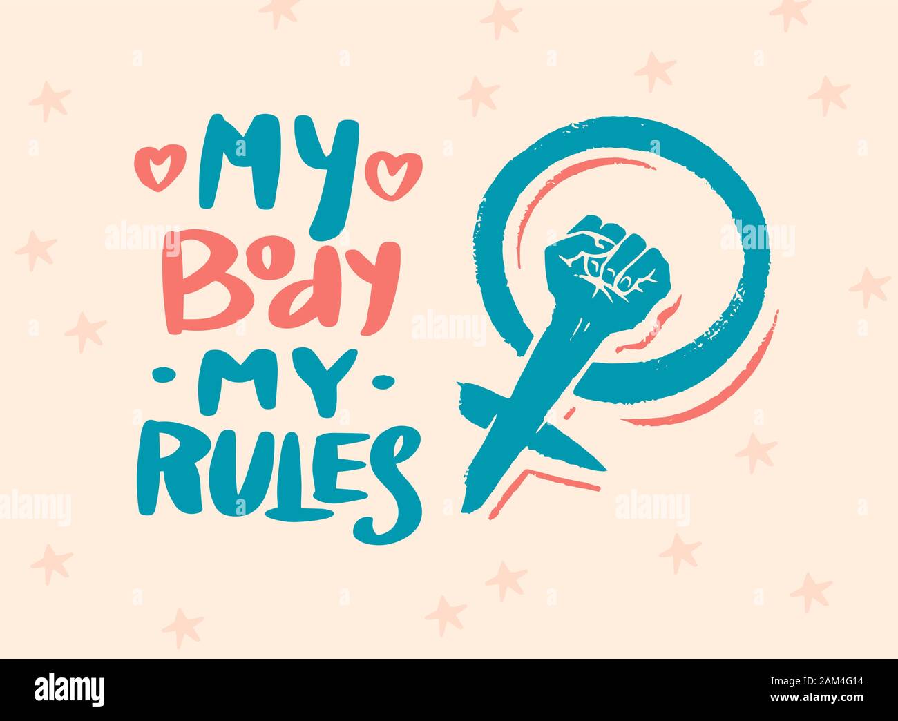 Feminism slogan in vintage style. Girl power and body positive concept ...